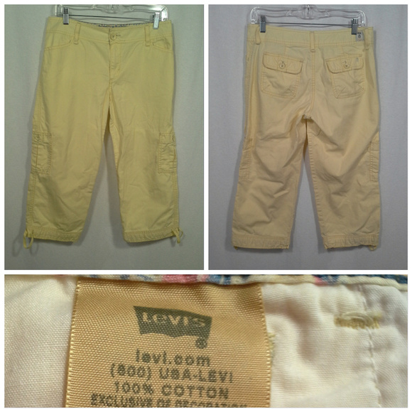 Levi's | Pants & Jumpsuits | Levis Womens Capris Size 4 3x2 Yellow ...